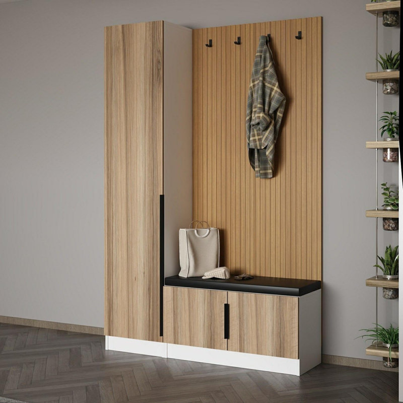 Ebern Designs Nichlas Hall Tree 135cm Wide | Wayfair.co.uk