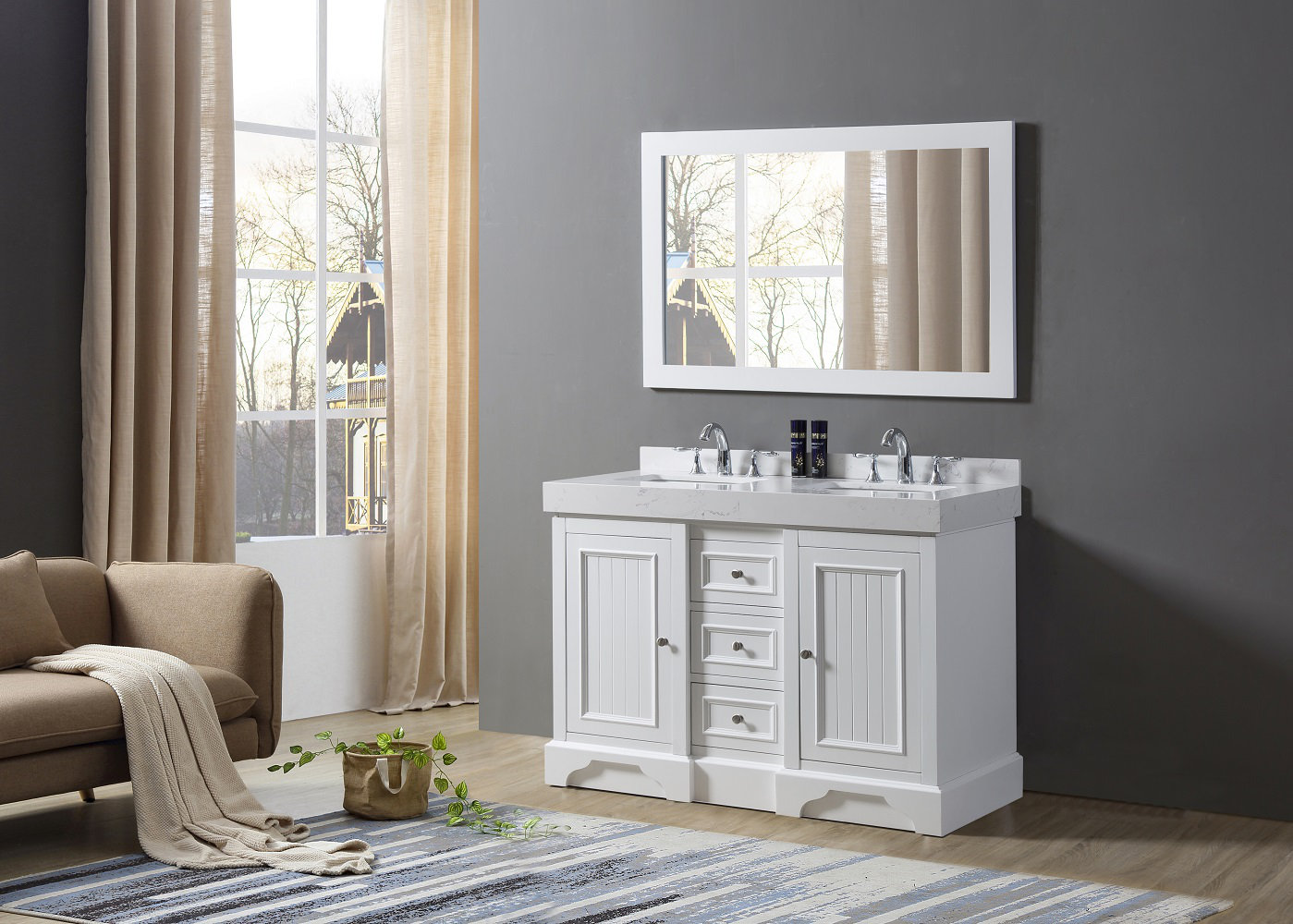 Wildon Home® Lilwen 48" Double Bathroom Vanity Set | Wayfair