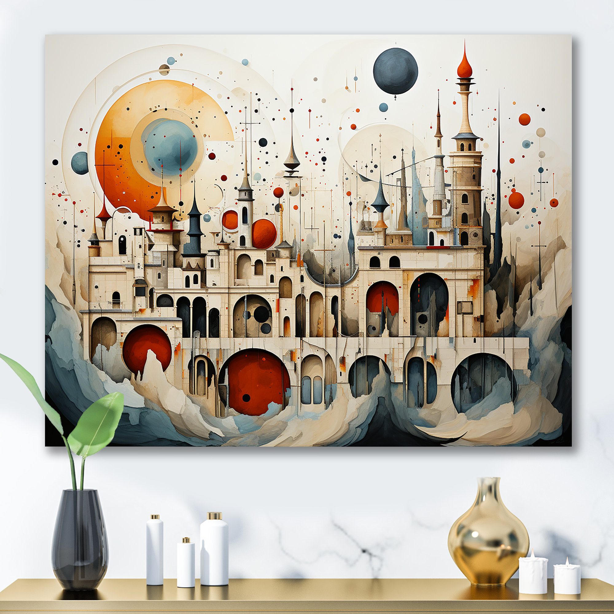 Design Art Surrealism World Cultures Temple On Canvas Print | Wayfair