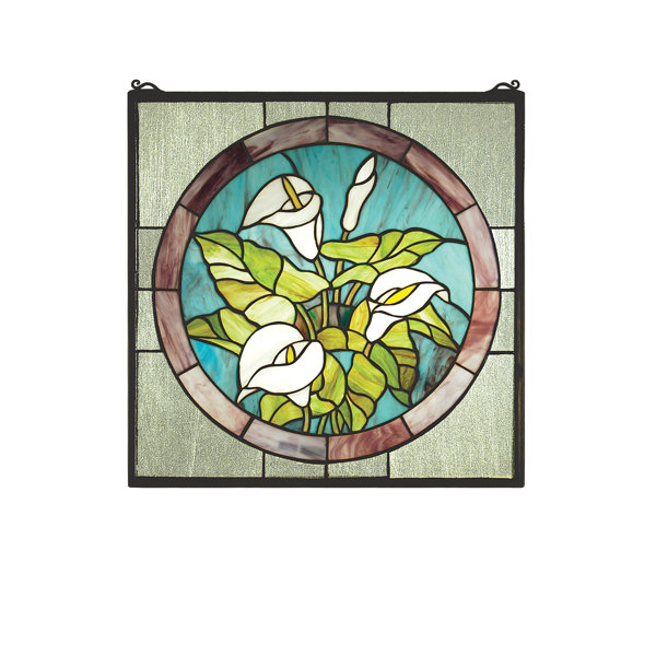 Meyda Lighting Meyda Tiffany & Stained Glass Plants & Flowers Window ...