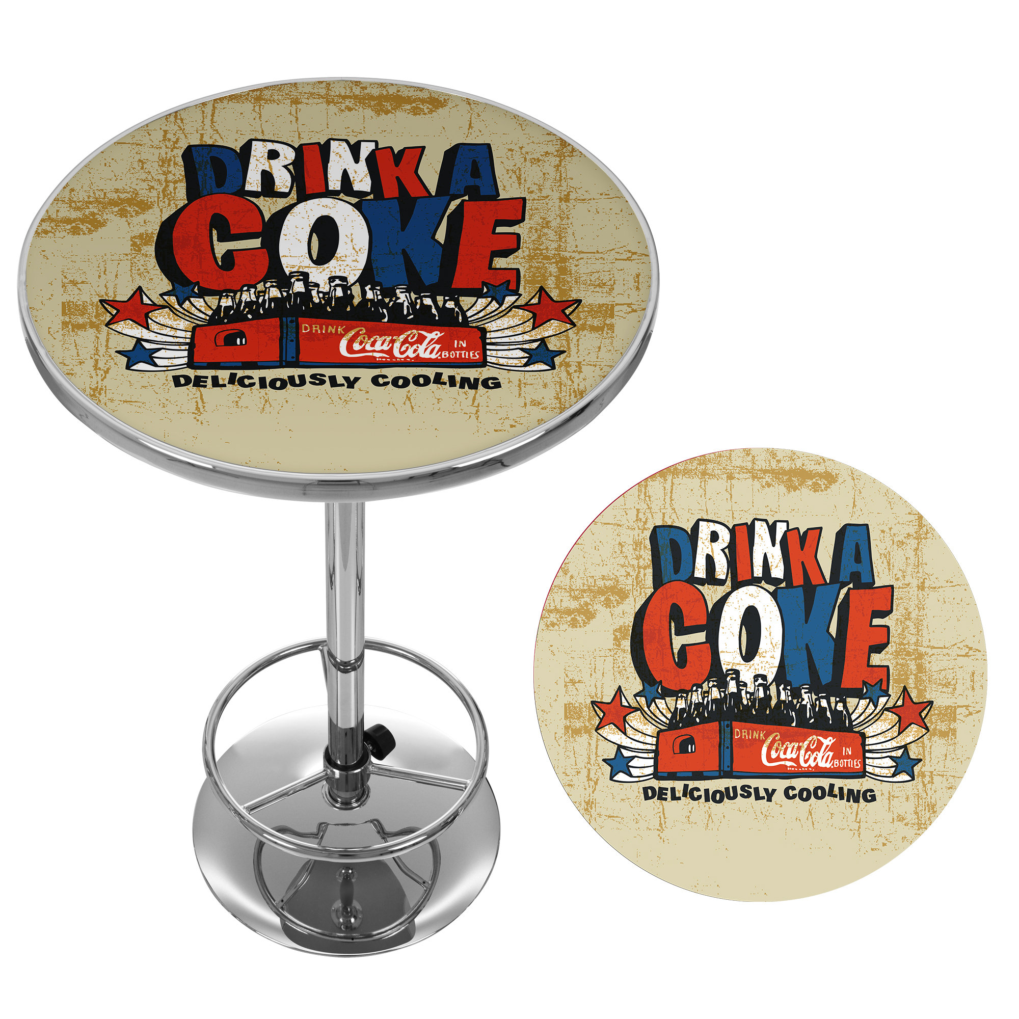 Trademark Global Coca Cola Brazil 42" Pub Table | Wayfair