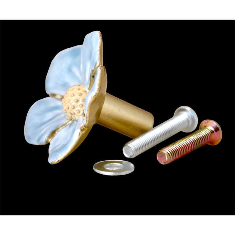 Charleston Knob Company Blue Primrose Flower Knob | Wayfair