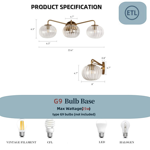 Mercer41 Ulah 3 - Light Vanity Light & Reviews | Wayfair