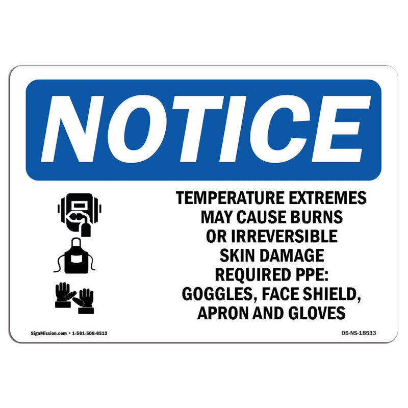 SignMission Temperature Extremes May Cause Burns or Irrreversible Skin ...