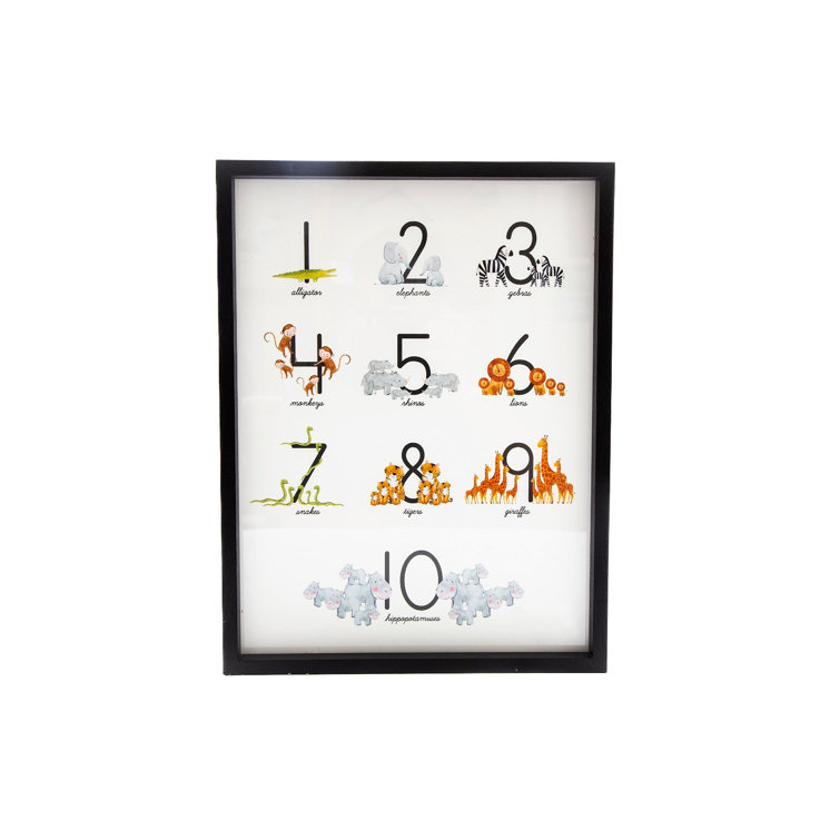 Maturi Baby Number 1-10 Animal Print Frame | Wayfair.co.uk