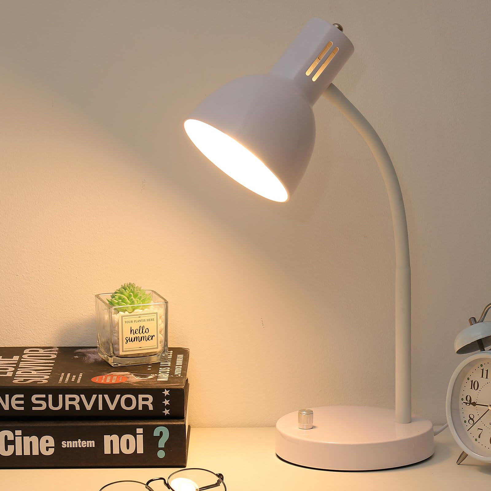 Ebern Designs LED Desk Lamp For Home Office, Metal Small Table Lamp ...