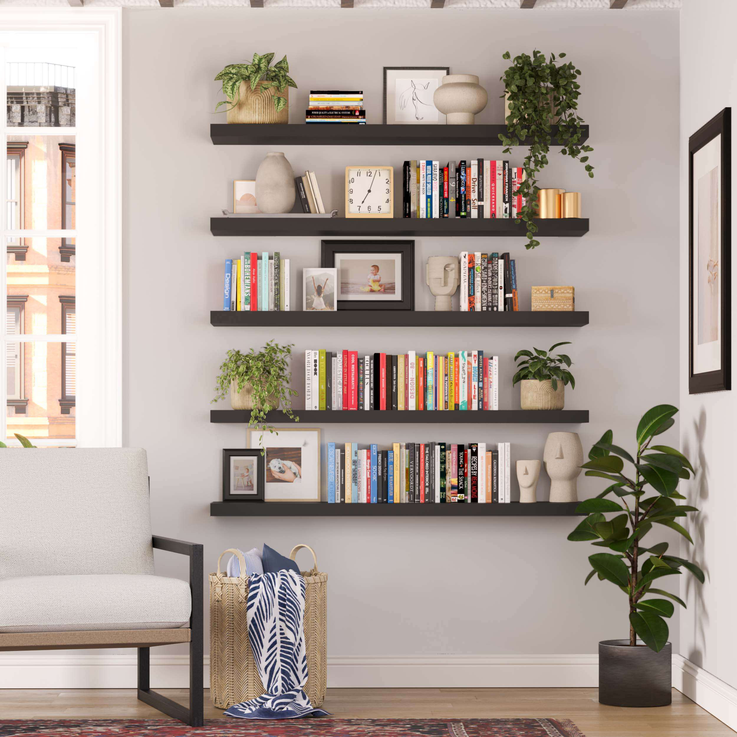 Ebern Designs Meekal Engineered Wood Floating Shelf - Wayfair Canada