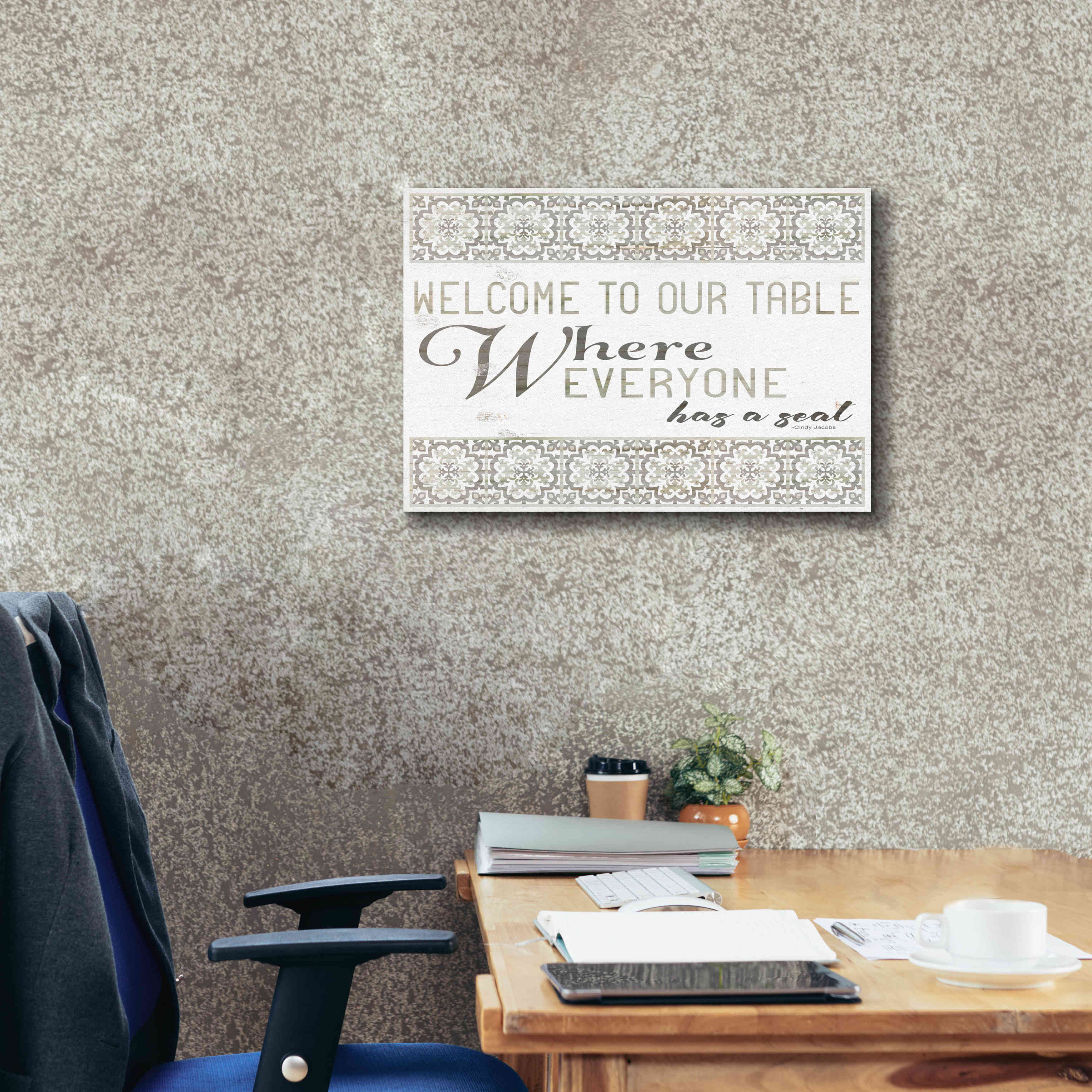 Trinx Hollowayville Welcome To Our Table On Canvas by Cindy Jacobs ...