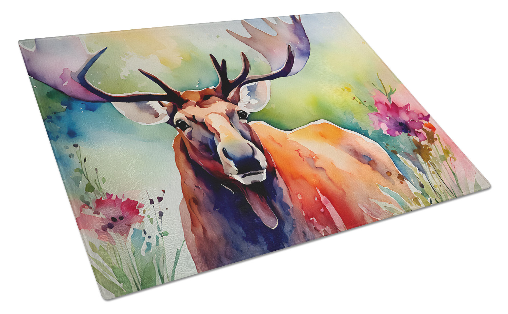 Caroline's Treasures Moose Glass Cutting Board Large | Wayfair