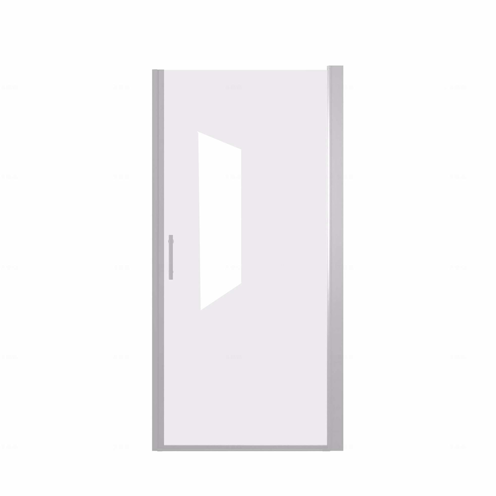 Ning Shower Door - Matte Black Aluminum Frame Material, Half Frame,1/4 ...