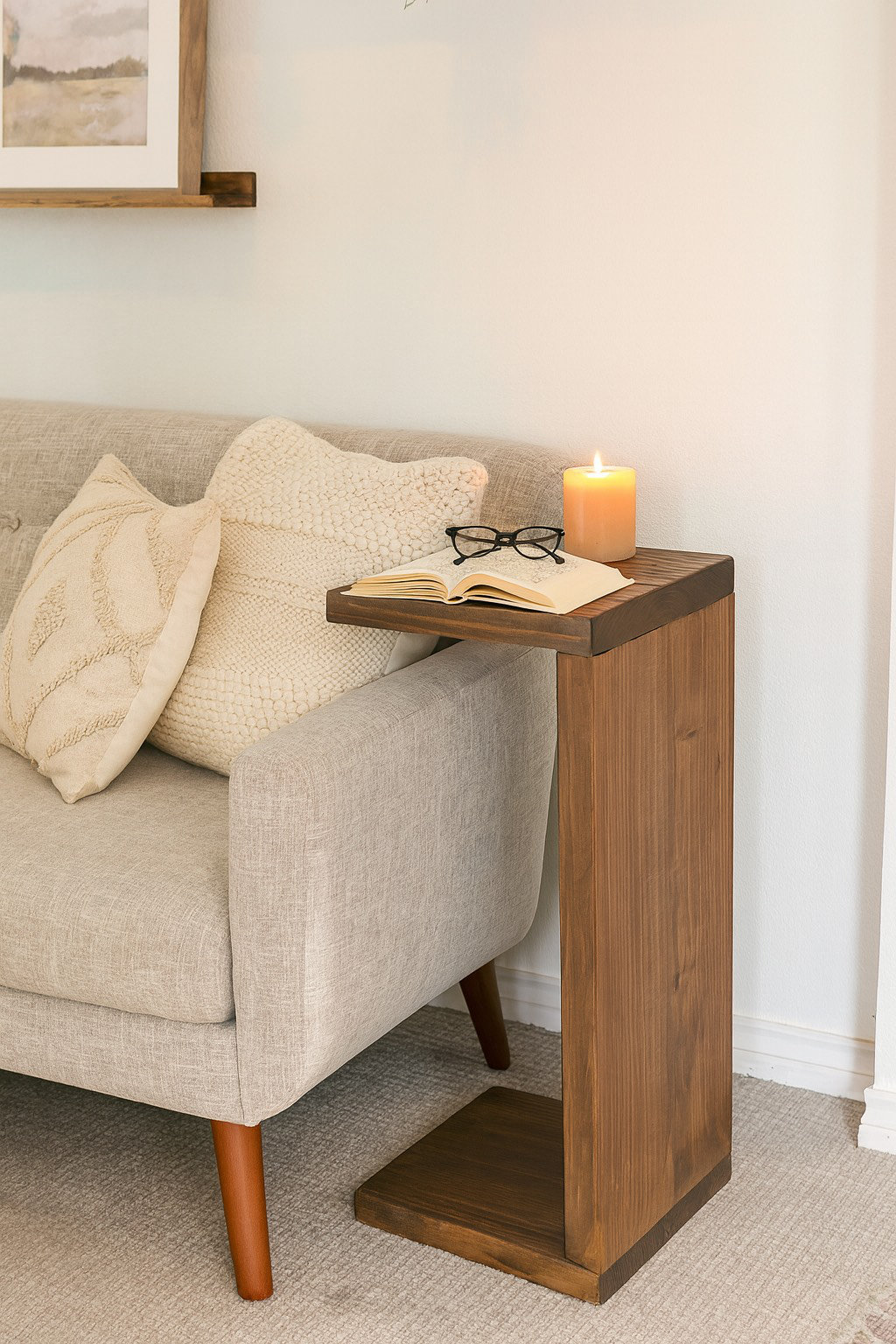 George Oliver The Monroe C-table | Modern Warm Wood Accent Table | Wayfair