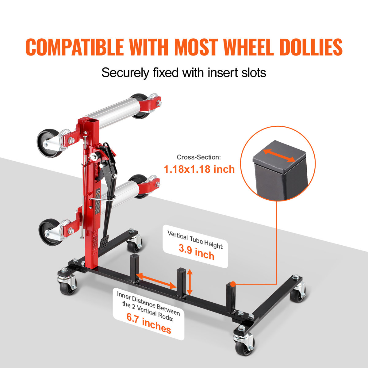 VEVOR Car Dolly Rack Hydraulic Trolley Jack Stand Organizer 4-Dolly ...