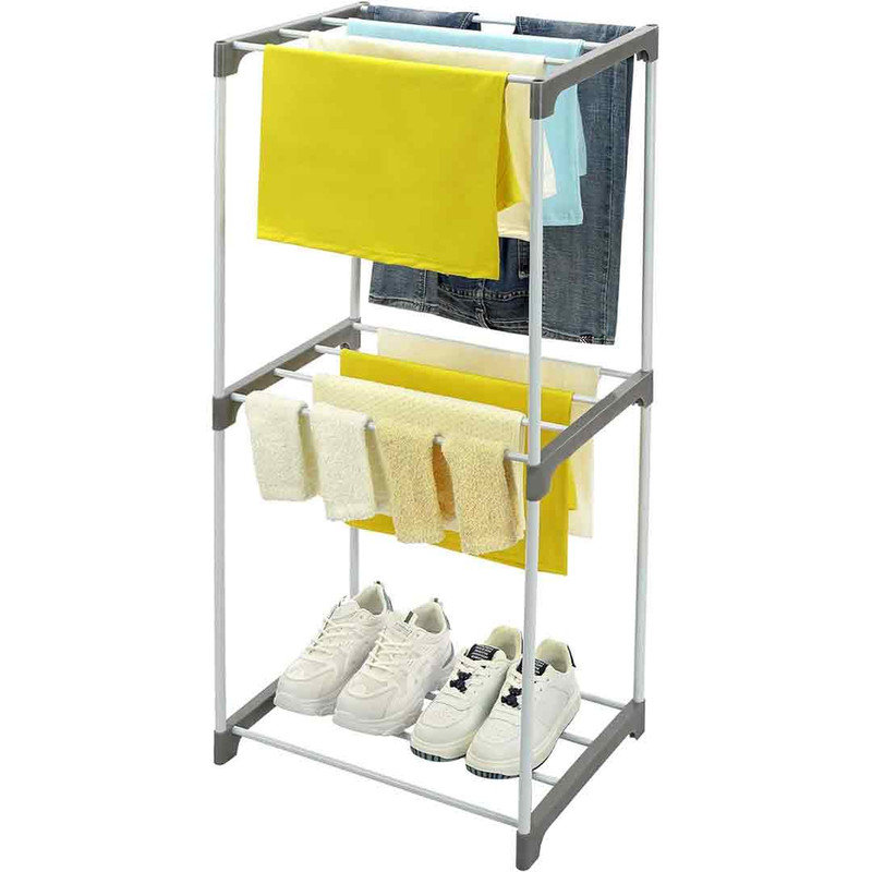 Rebrilliant Small Drying Rack Clothing, 3-Tier Laundry Cloth Dyer Racks ...