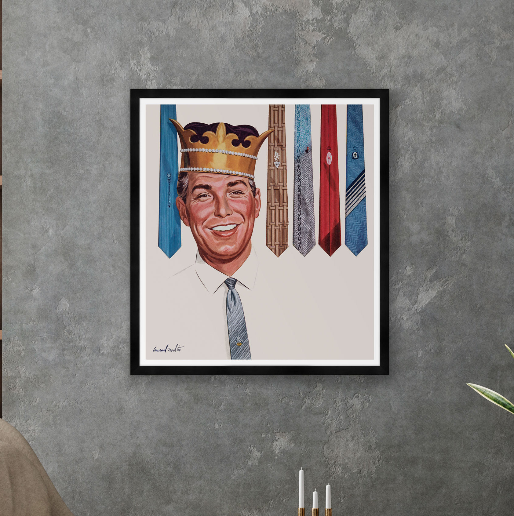 TK Home Tie King - Picture Frame Print | Wayfair