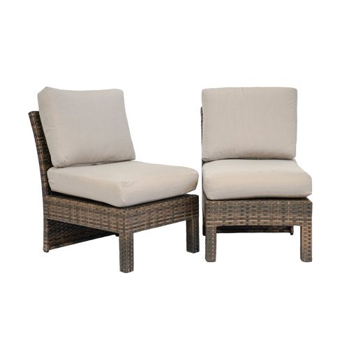 Latitude Run® Outdoor Armless Chairs - 2 Pack & Reviews | Wayfair