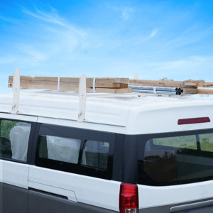 VEVOR Van Roof Ladder Rack, 2 Bar Alloy Steel Ladder Racks | Wayfair