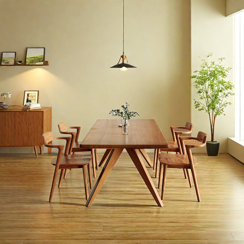 ASS Comfort Zone Ash Wood Dining Table with Arch Legs | Wayfair