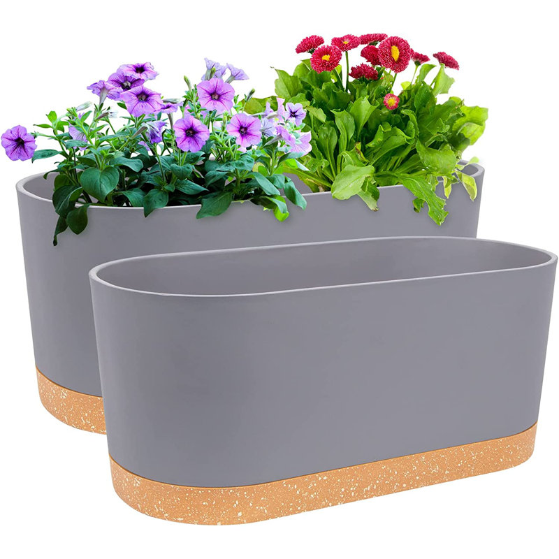 Arlmont & Co. Nashae Composite 2-Piece Planter Box Set | Wayfair