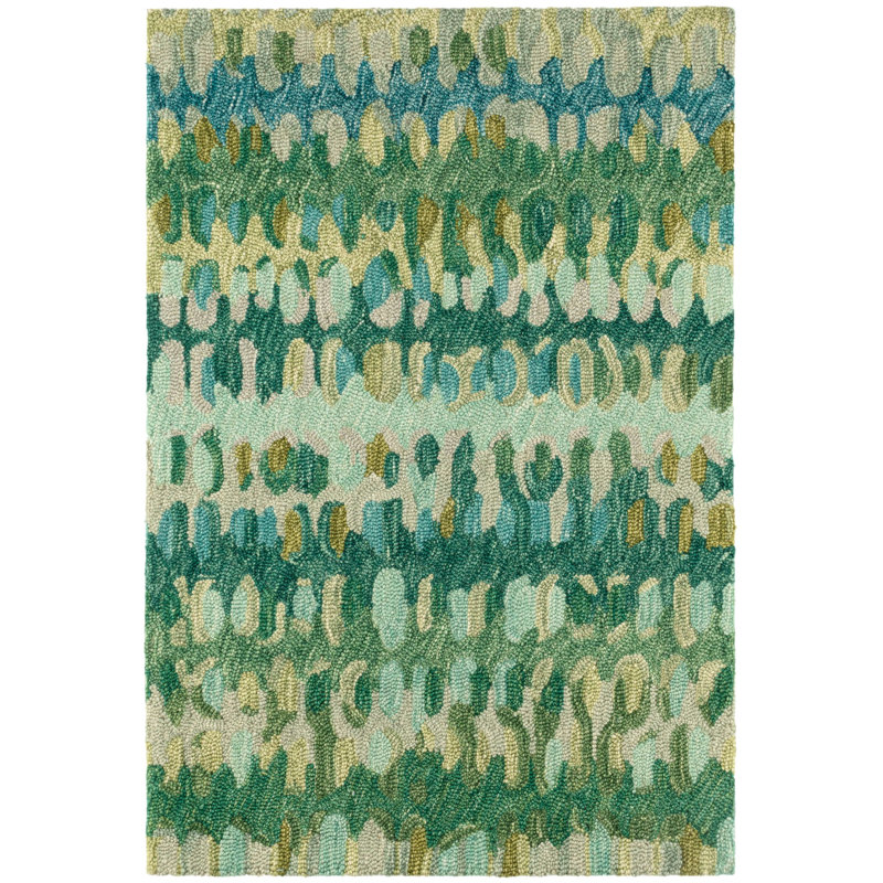 Dash and Albert Rugs Paint Chip Moss Hand Micro Hooked Wool Rug ...