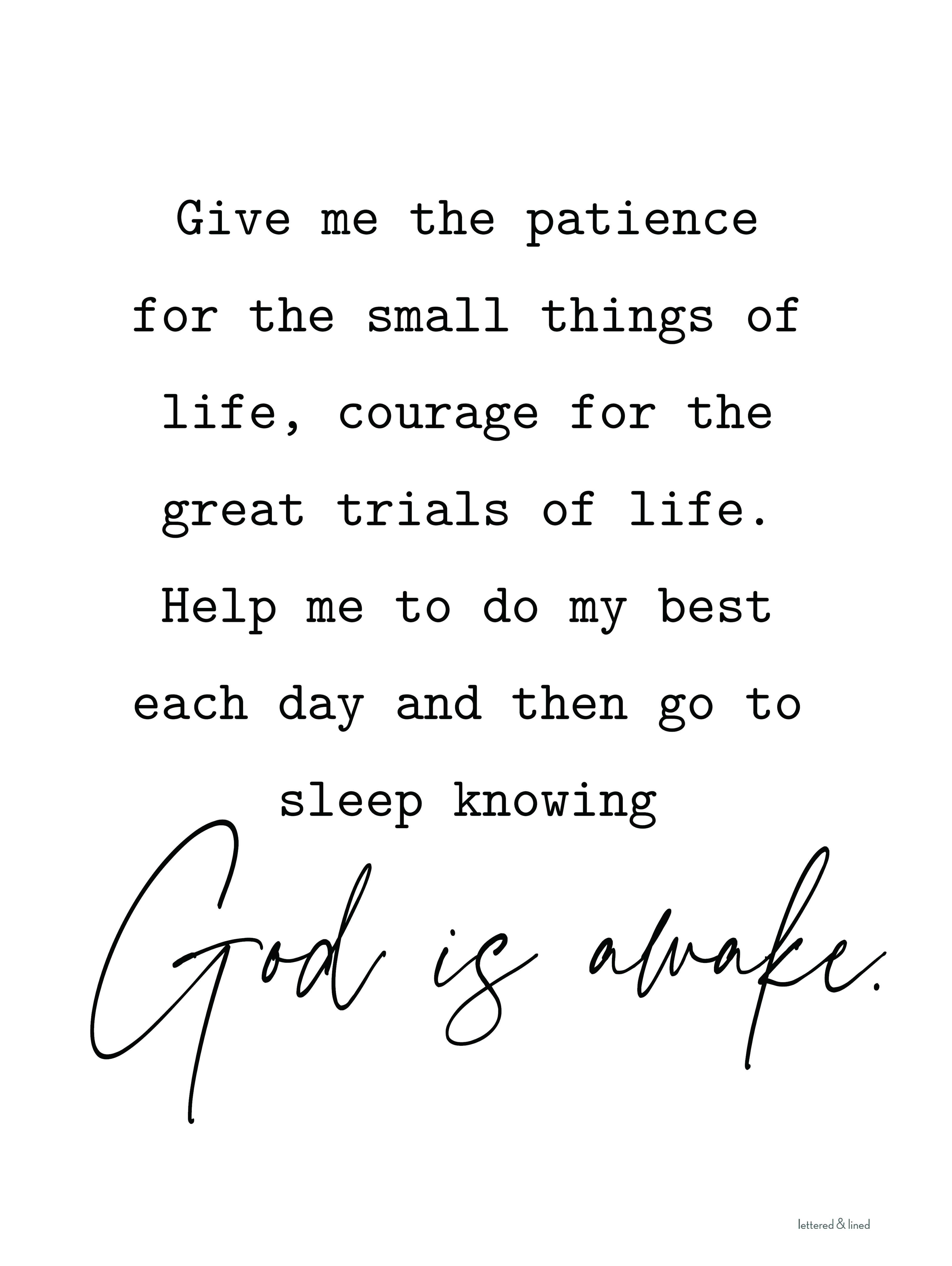 Trinx God Is Awake - Wrapped Canvas Textual Art | Wayfair