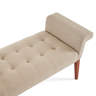 George Oliver Dunaway Elegant Linen Tufted Bench | Wayfair