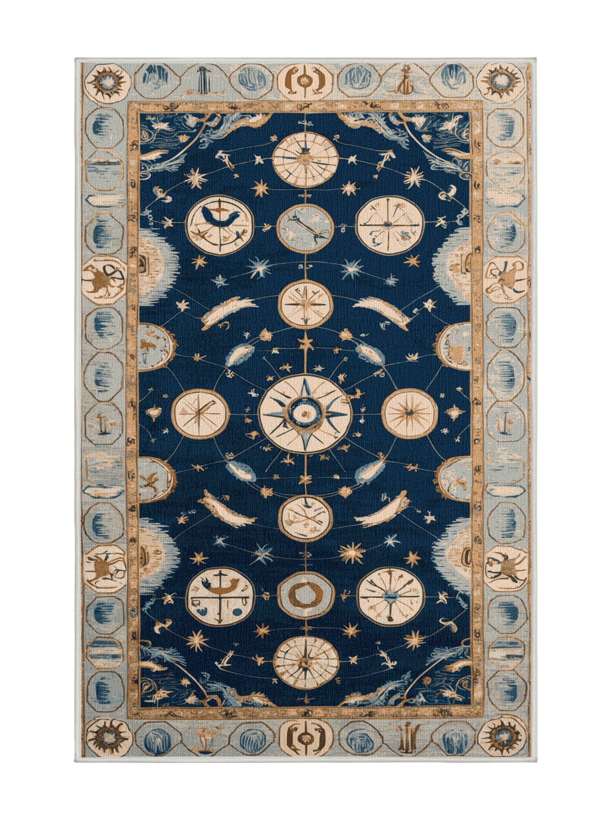 Rosecliff Heights Washable Coastal Zodiac Plus Coastal Area Rug | Wayfair