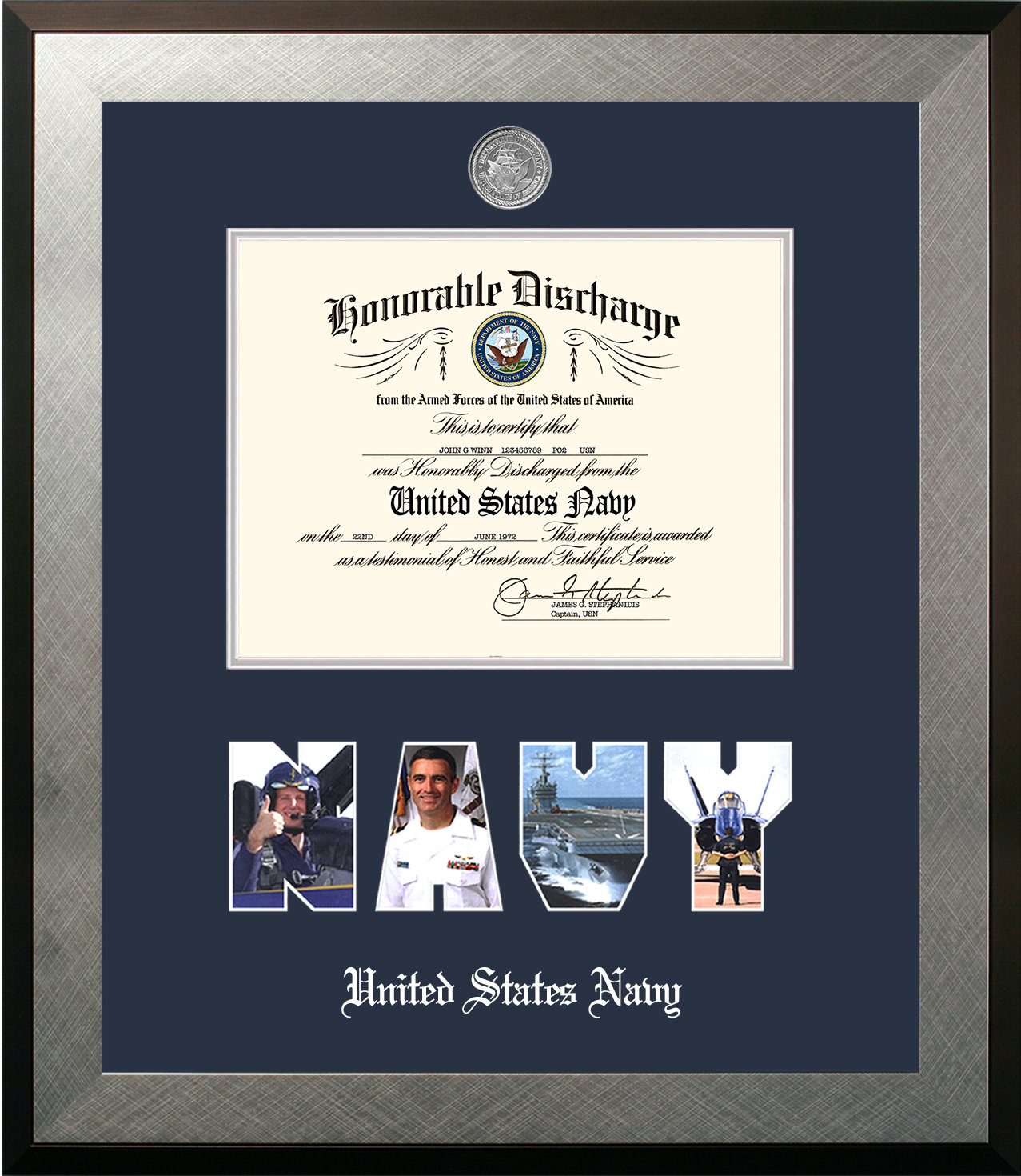 Patriot Frames Navy Discharge Honors Picture Frame | Wayfair