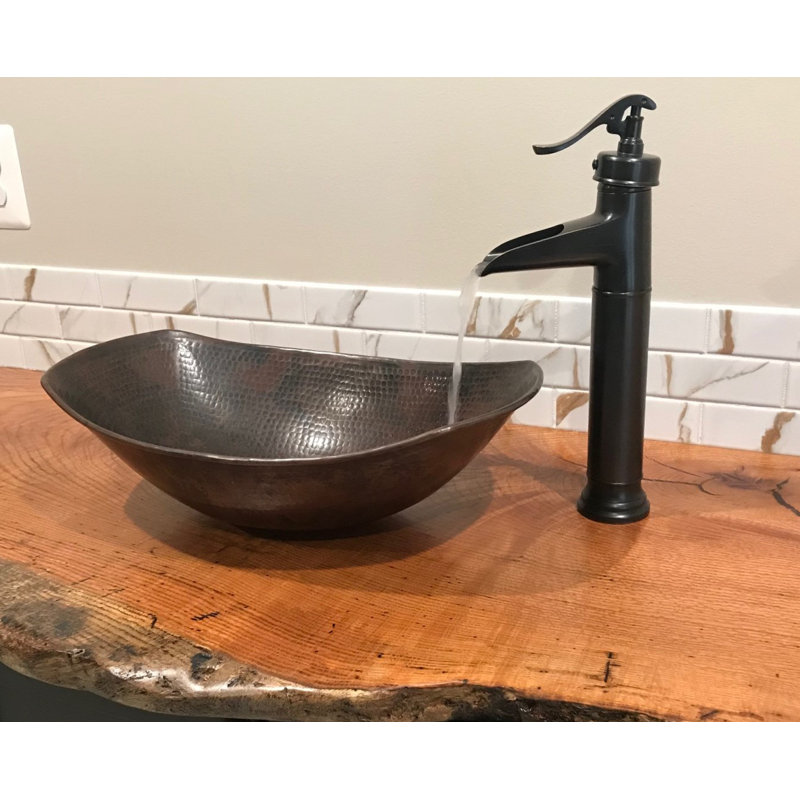 SimplyCopper 17" Oval Roman Copper Vessel Bathroom Sink & Reviews | Wayfair