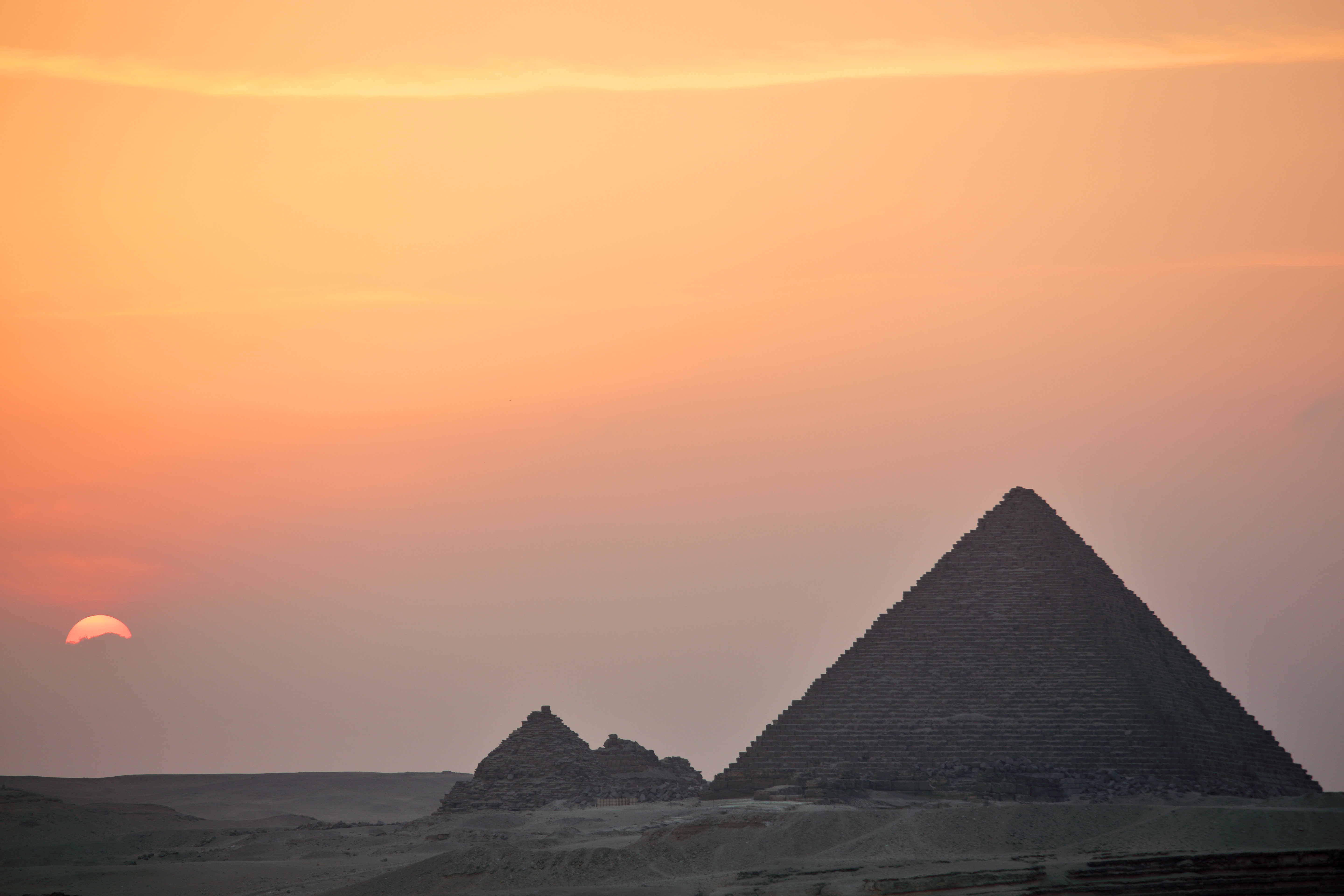 Egyptian Pyramids Sunset