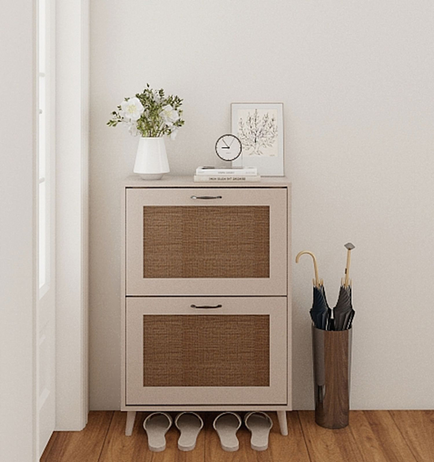 Bayou Breeze 2-Tier Shoe Rack for Entryway - Stable and Spacious Shoe ...