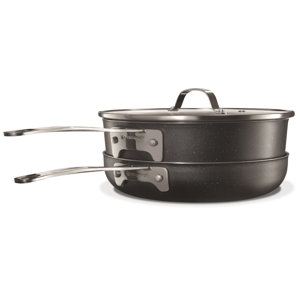 Granitestone Stackable Space Saving 3 Piece Aluminum Non Stick Cookware ...