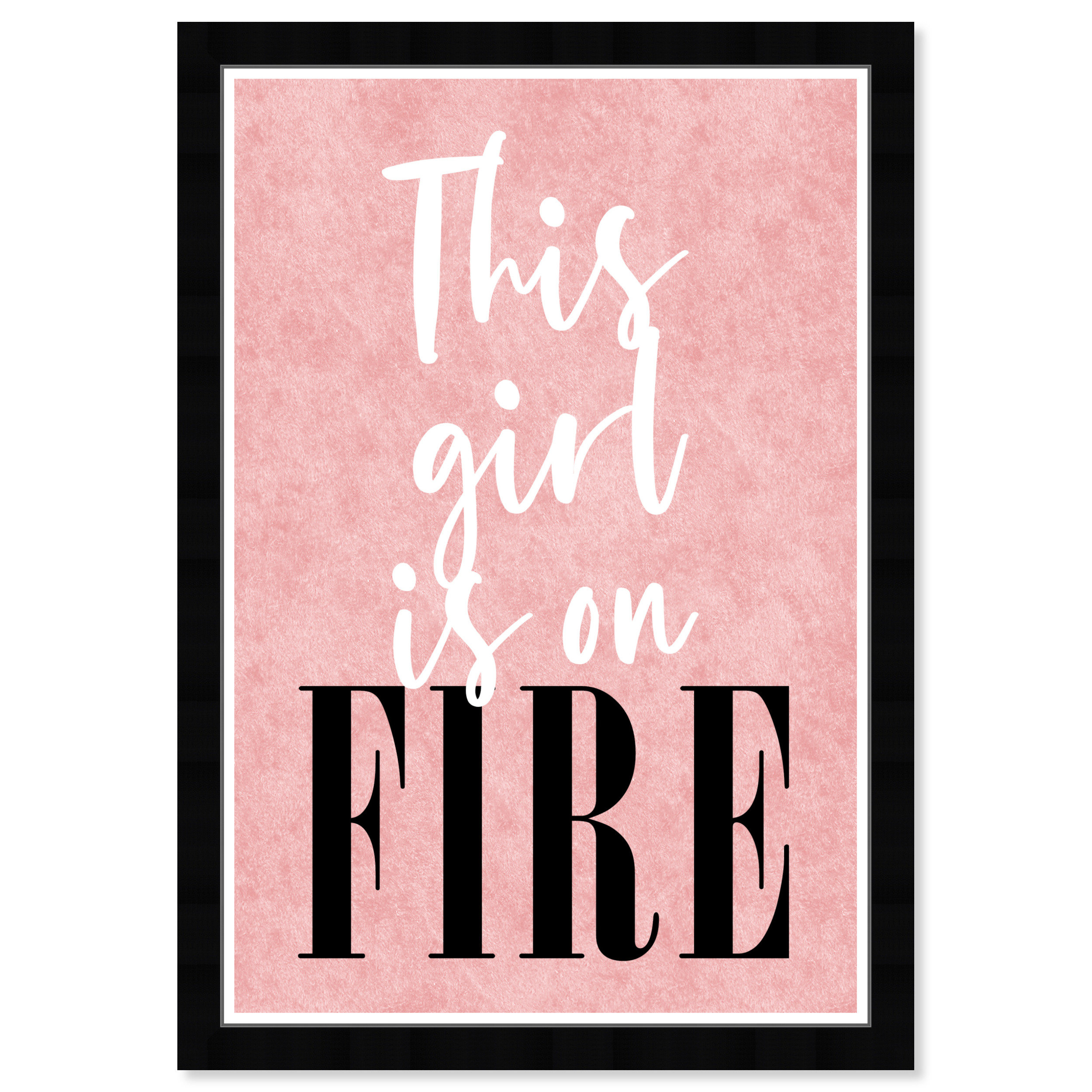 Trinx Typography and Quotes This Girl Script Velvet Pink Paper Wall Art ...