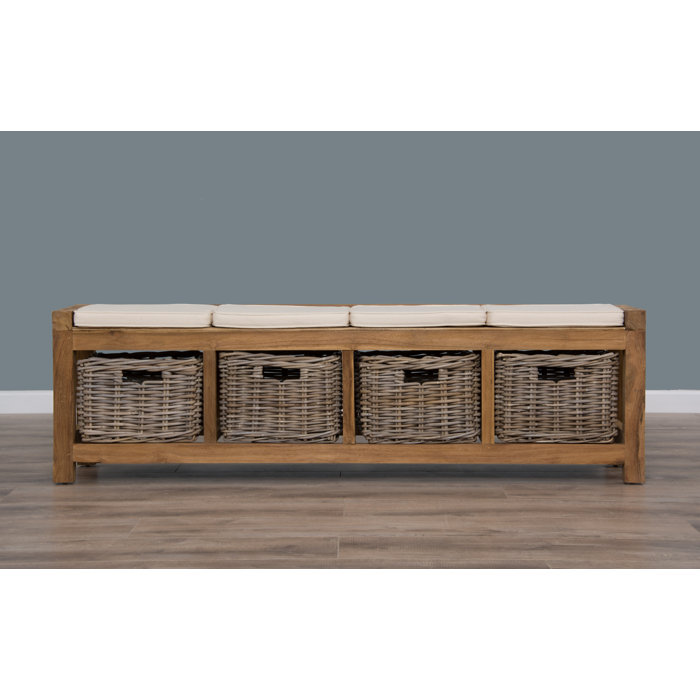 Union Rustic Alyson Wood Storage Bench & Reviews | Wayfair.co.uk
