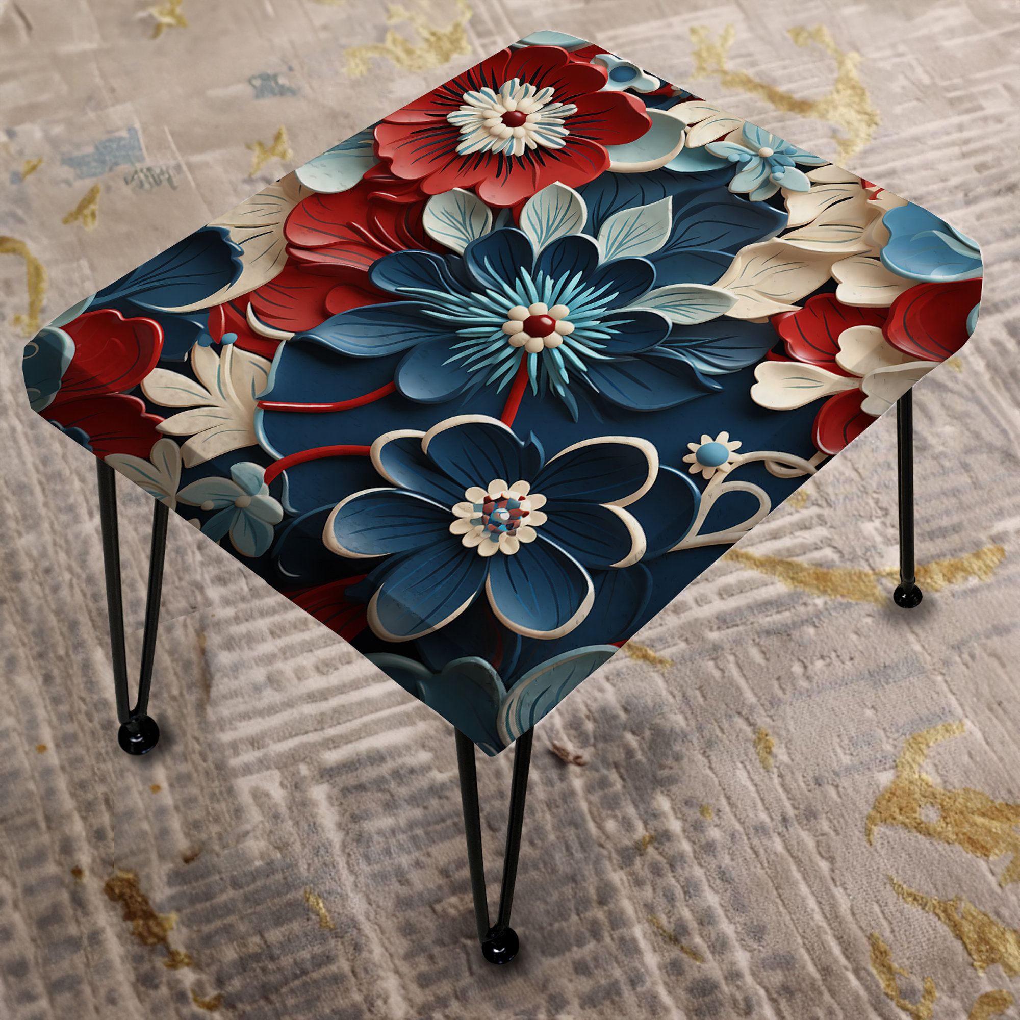 Design Art Intricate Embellishments - Oriental Rectangle Ottoman | Wayfair