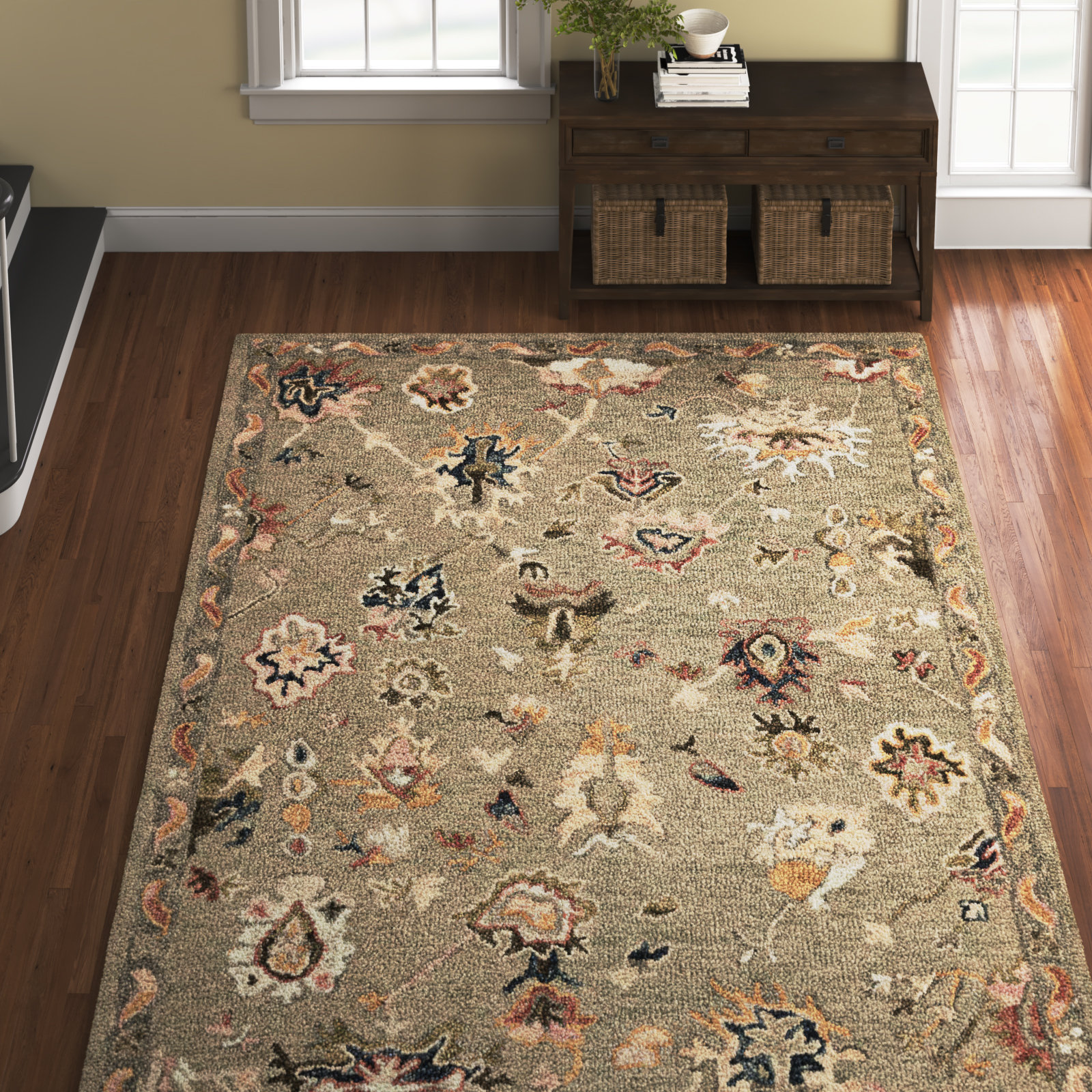 Lark Manor™ Norge Oriental Hand-Hooked Wool Gray Area Rug & Reviews ...