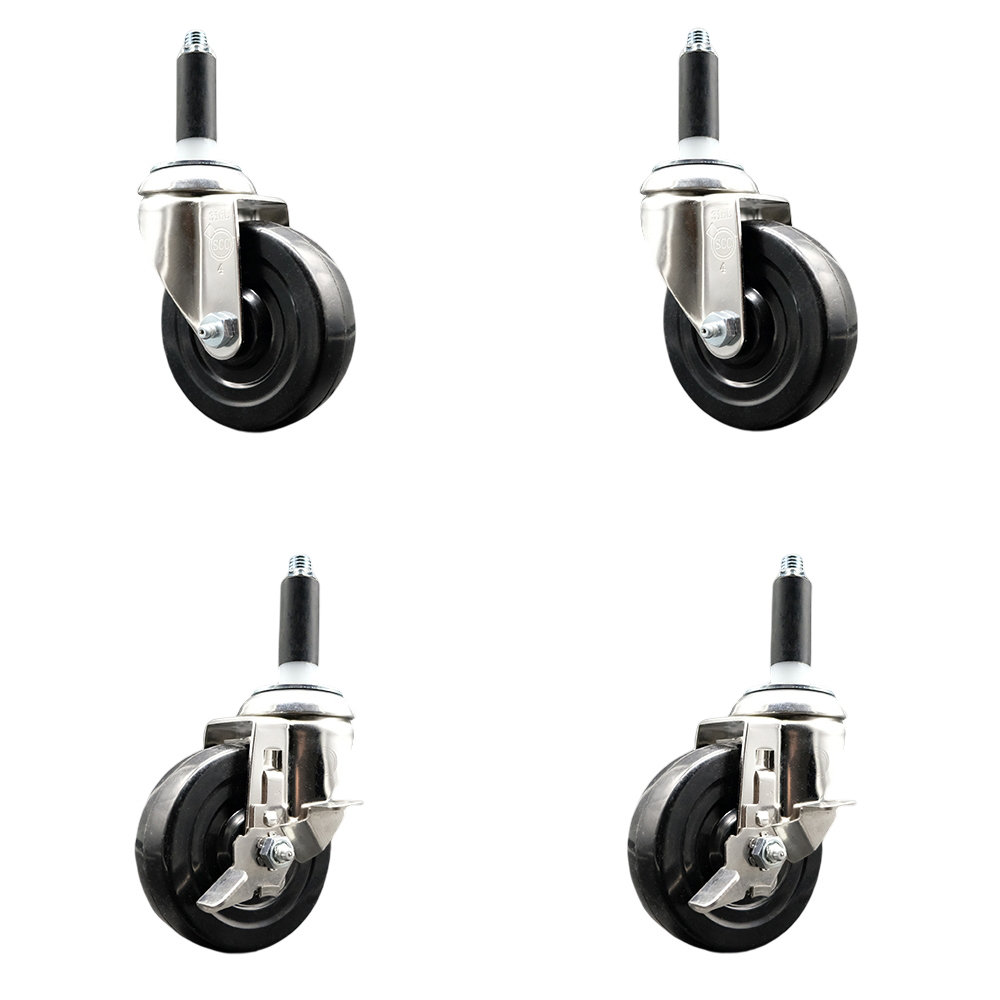 Service Caster Soft Rubber Casters | Wayfair