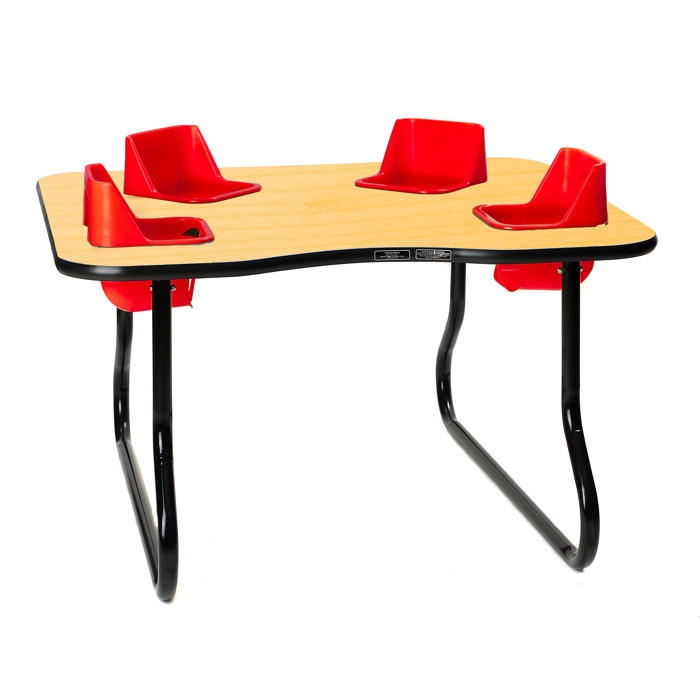 Toddler Tables Laminate Adjustable Novelty 4 Students Activity Table ...