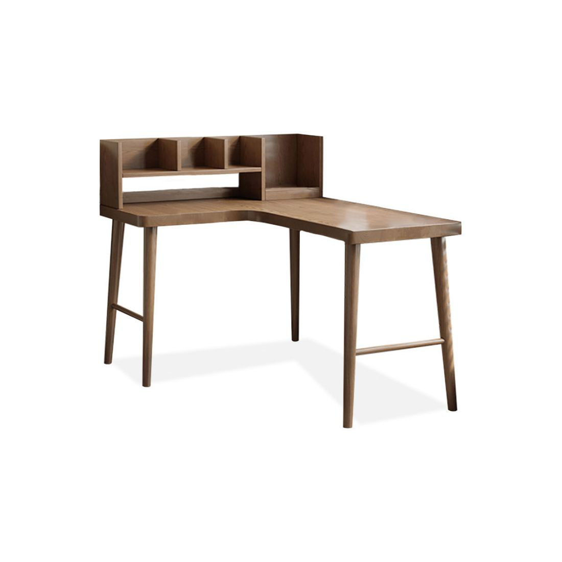 Corrigan Studio Bureau de coin en L en bois massif et table intégrée ...