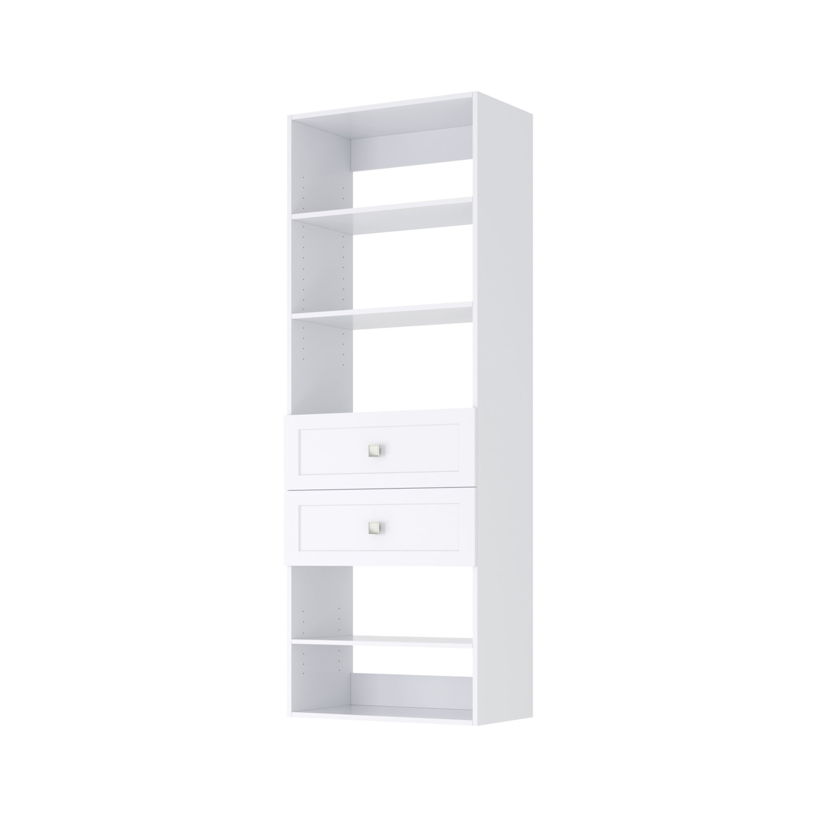 Latitude Run® 2 Drawer Shelf Tower Unit Combined Cabinet Box and Shaker ...