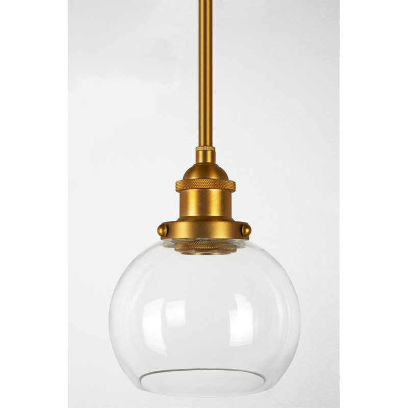 Ebern Designs Jegor 4.75" H Glass Sphere Lamp Shade in Clear & Reviews ...