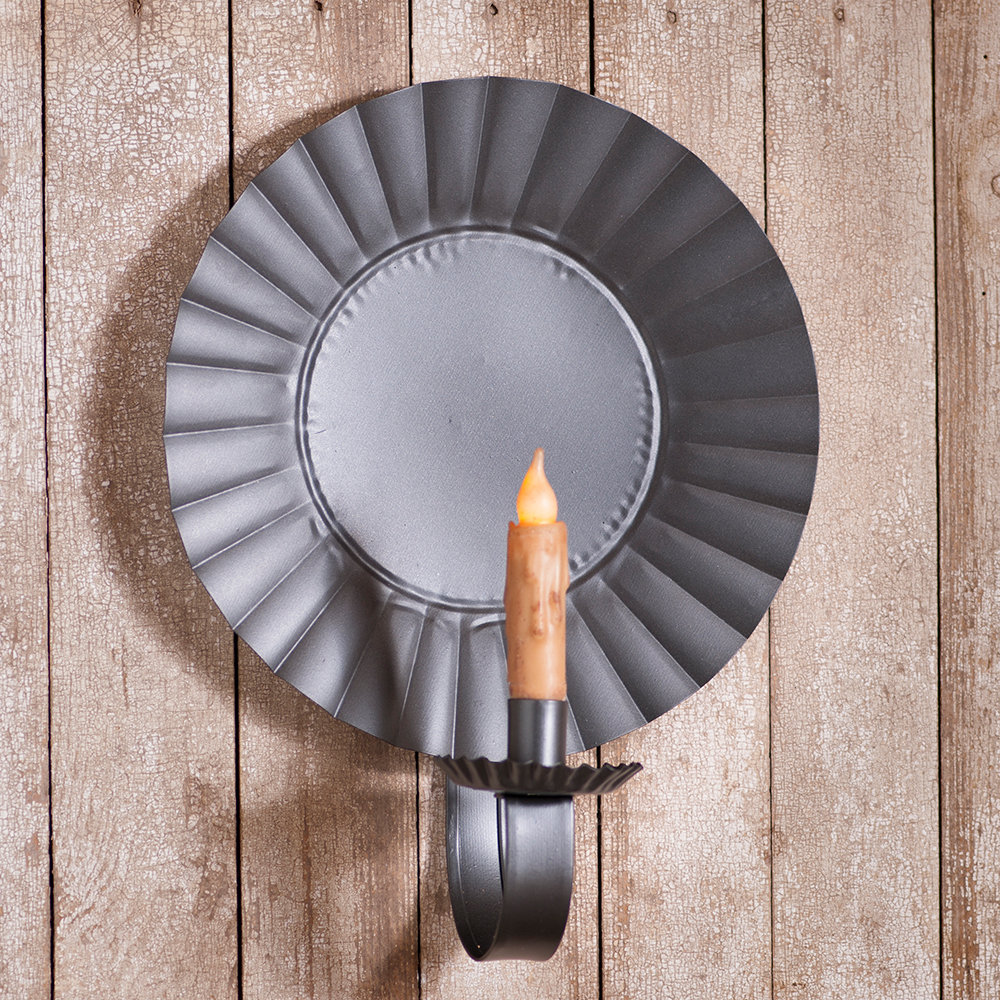 Gracie Oaks Round Metal Sconce | Wayfair
