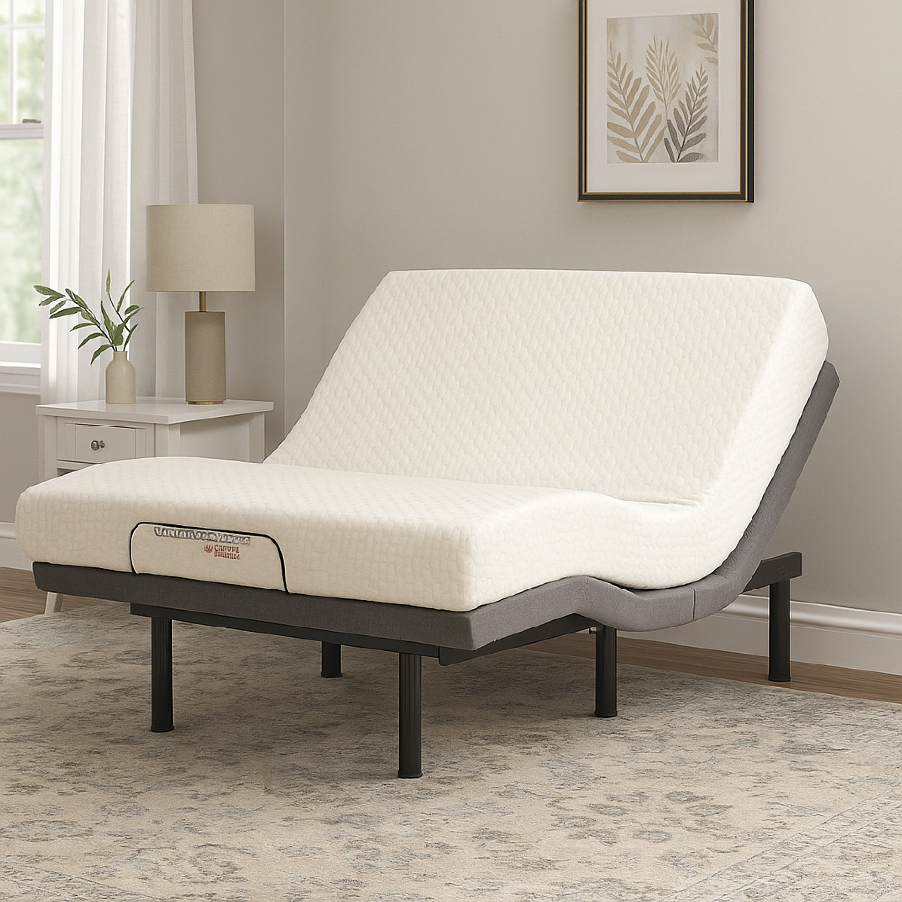 Alwyn Home Liza Adjustable Bed Base, Remote Ergonomic Dual Incline ...