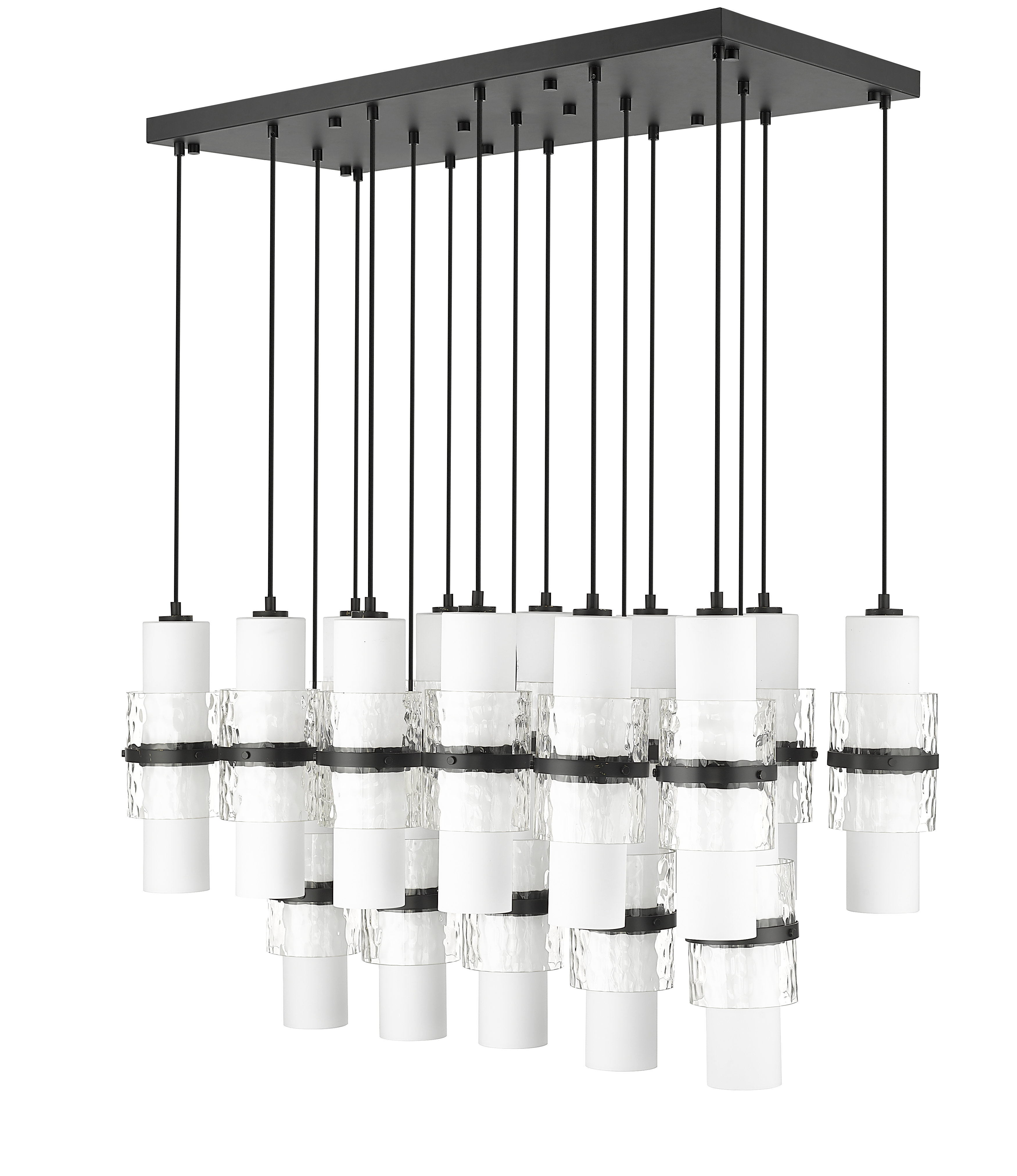Wade Logan® Bryelle 17 - Light Steel Dimmable Linear Chandelier | Wayfair