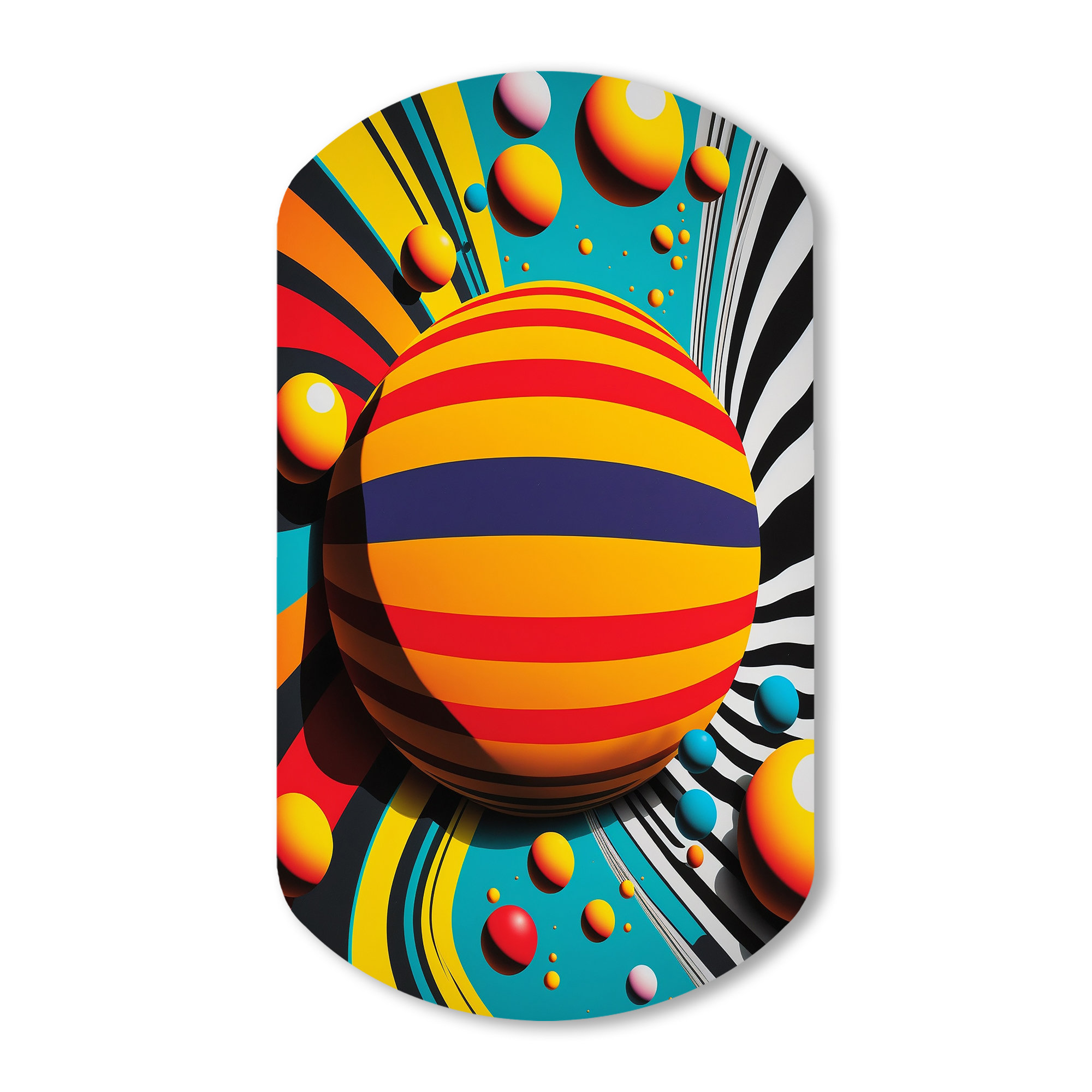 Design Art Pop Art Colorful Spheres VI - Modern Geometric Cylinder ...