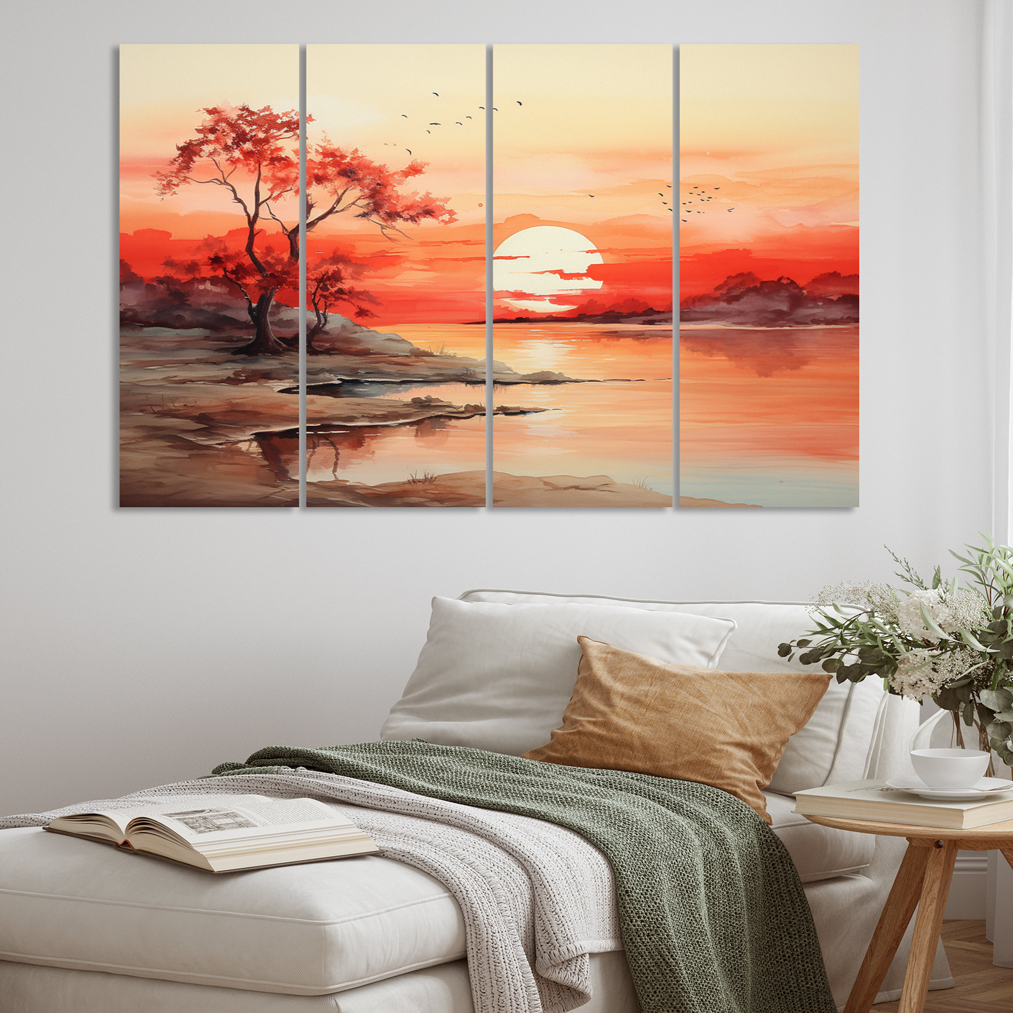 Design Art Peach Brown Sunrise Splendor - Sunrisesunset Metal Wall ...