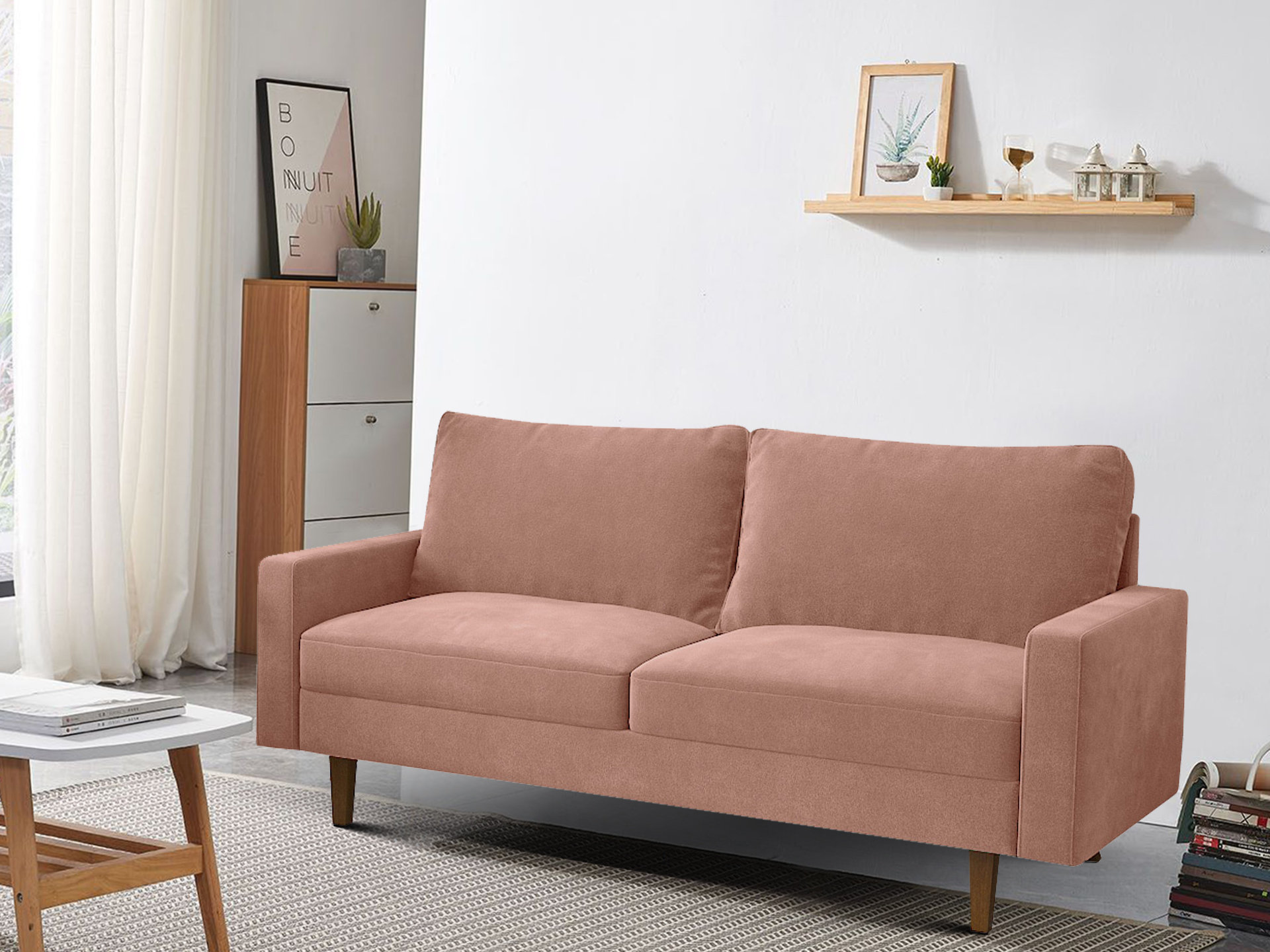 Ebern Designs Chassia 71" Velvet Square Arm Sofa & Reviews - Wayfair Canada