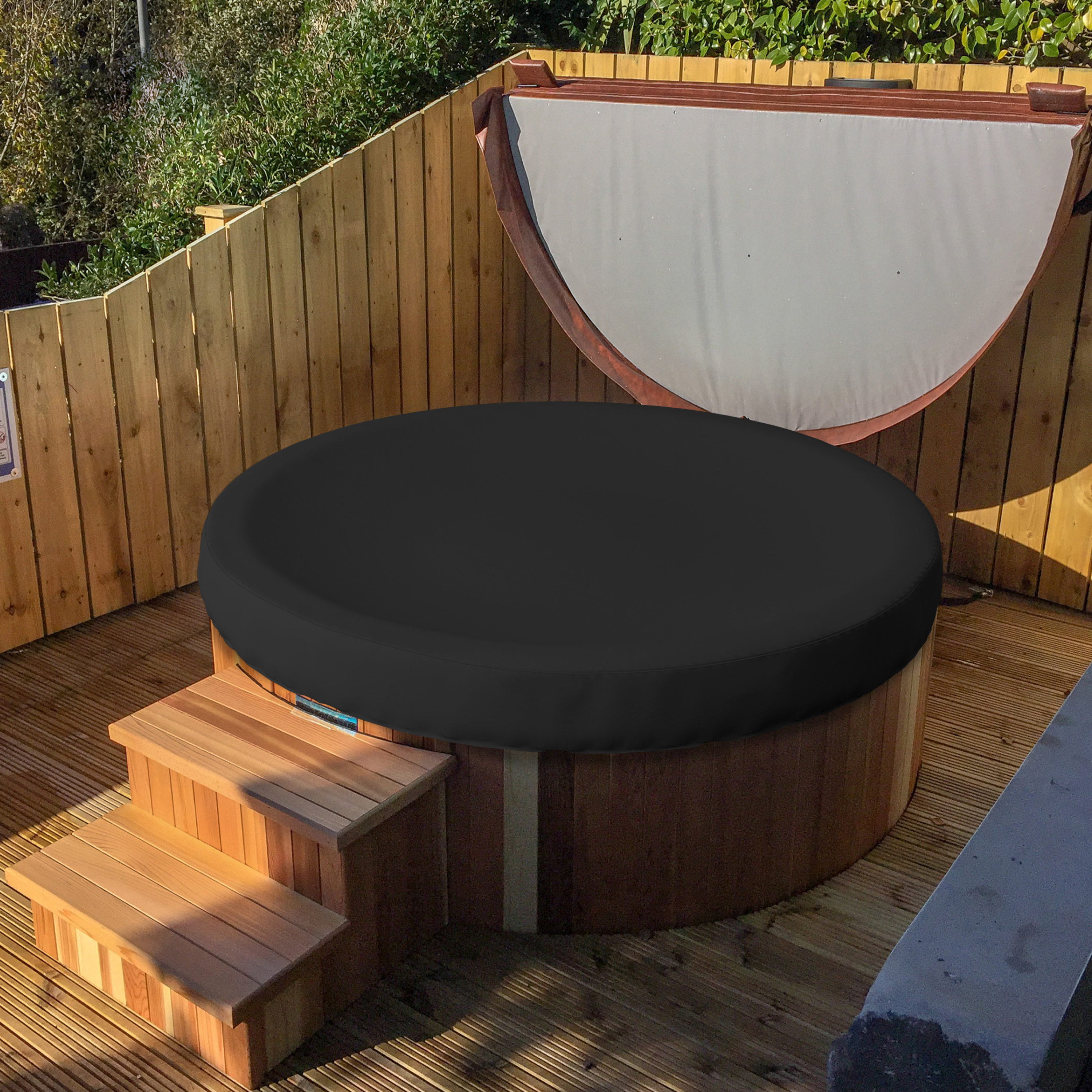 Covers & All High Density Multipurpose Outdoor Round Hot Tub Cover, UV ...