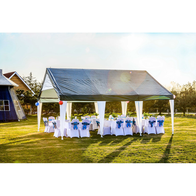 WEATHERFAST 20 Ft. W x 20 Ft. D Metal Party Tent & Reviews | Wayfair