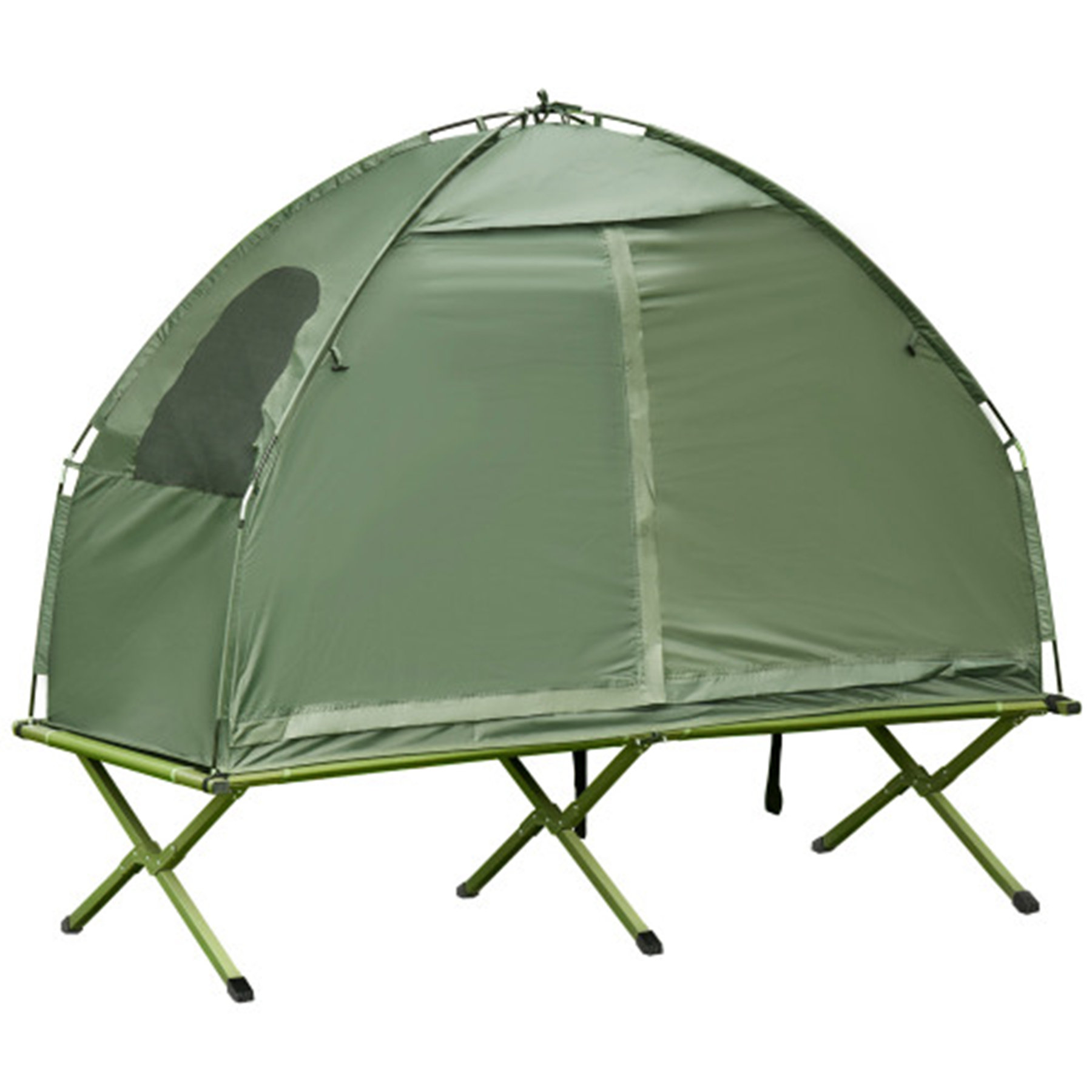 XINYUEHE Outsunny Camping Tent Cot, Single Person Folding Cot Combo ...