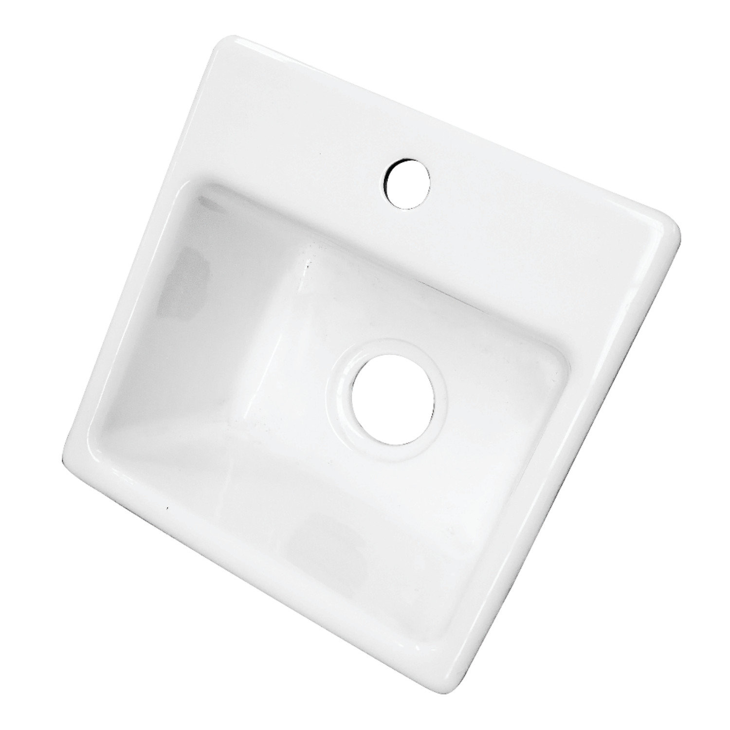 Kingston Brass Évier de cuisine encastré à cuve simple en fonte à cuve ...